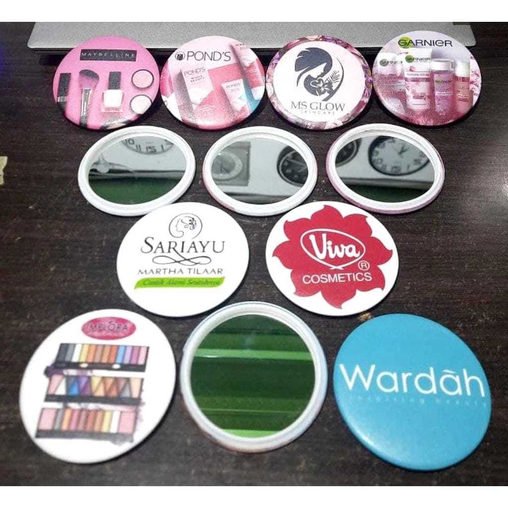 Cetak Pin Custom Cermin Hand Mirror Make Up 75mm Murah | Cetak Pin ...